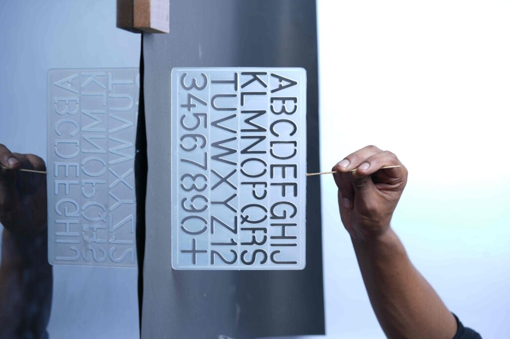 ALPHA & NUMBER LETTERING STENCIL - Sharp Stationery