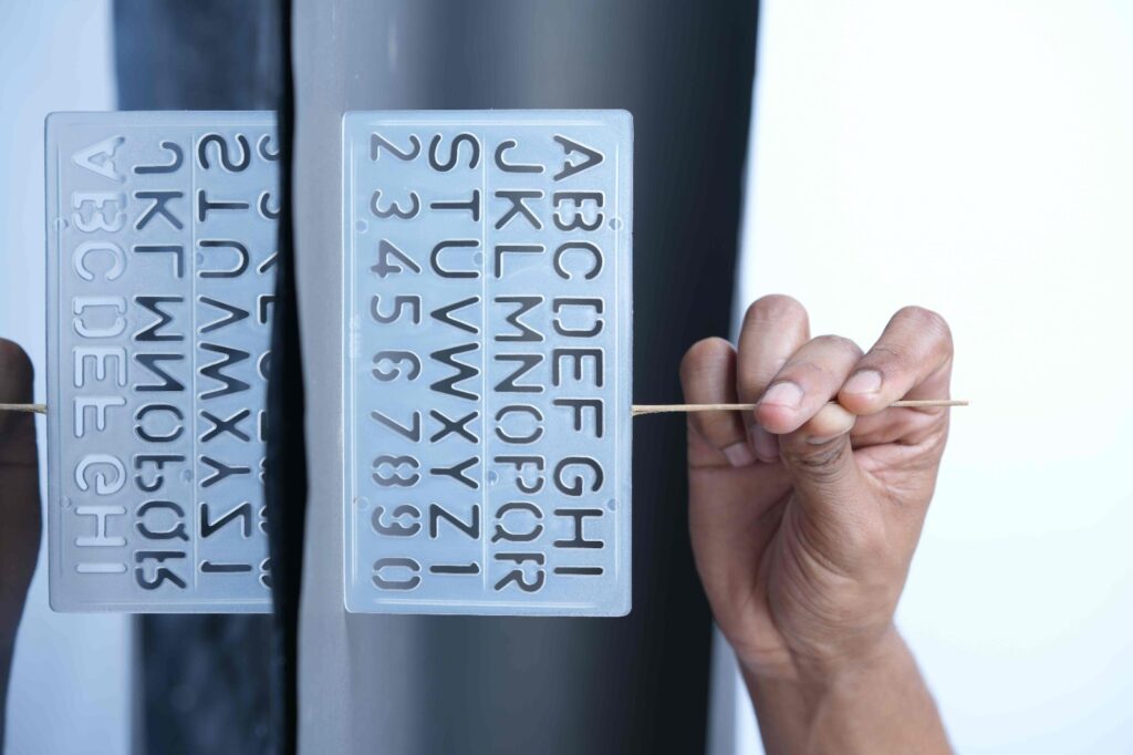 ALPHA & NUMBER LETTERING STENCIL - Sharp Stationery